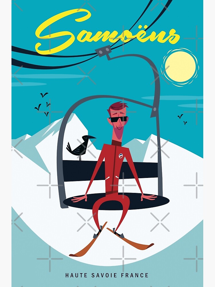 "Samoens poster" Poster for Sale by GAGodel | Redbubble
