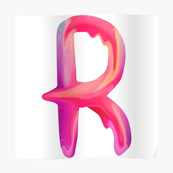 "Pastel painted letter R" Poster by Trassia | Redbubble