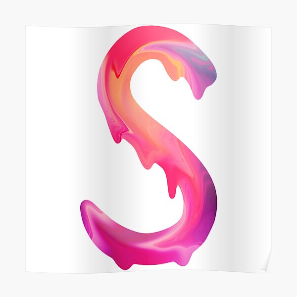 Póster «Letra S pintado en colores pastel» de Trassia | Redbubble