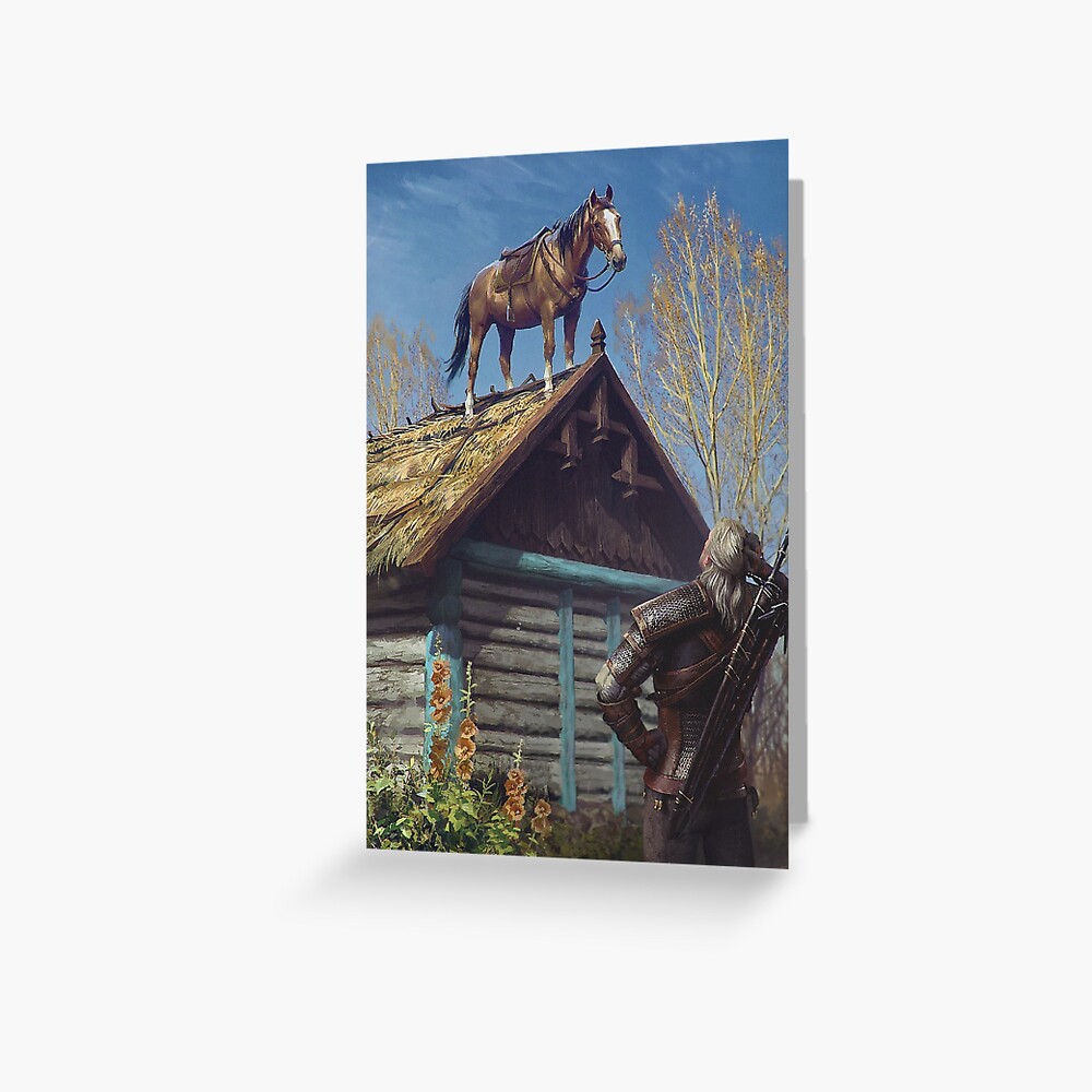 "Witcher 3 Roach Graphic, Roach on the roof" Greeting Card for Sale by ...