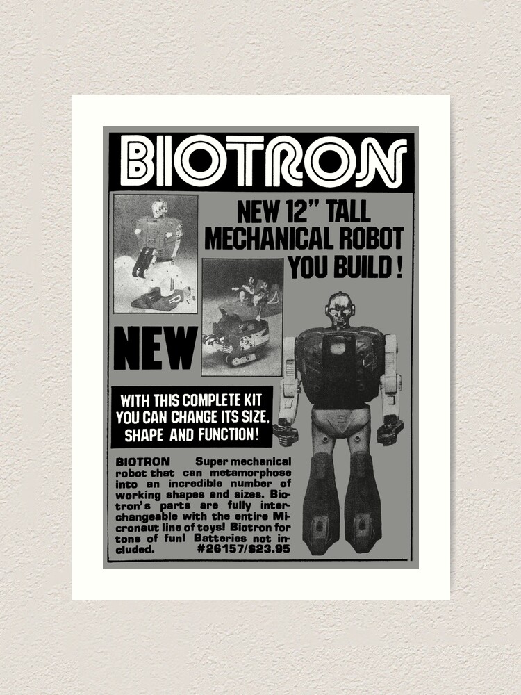 "BIOTRON ROBOT TOY - ADVERT" Art Print for Sale by ThrowbackAds | Redbubble