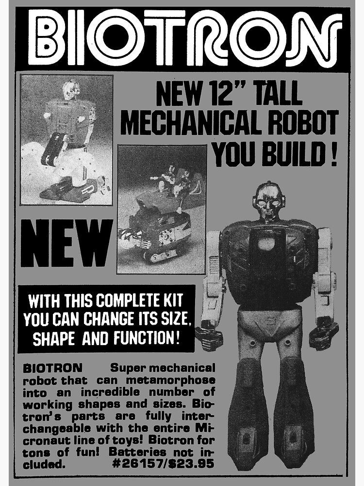 "BIOTRON ROBOT TOY - ADVERT" Art Print for Sale by ThrowbackAds | Redbubble