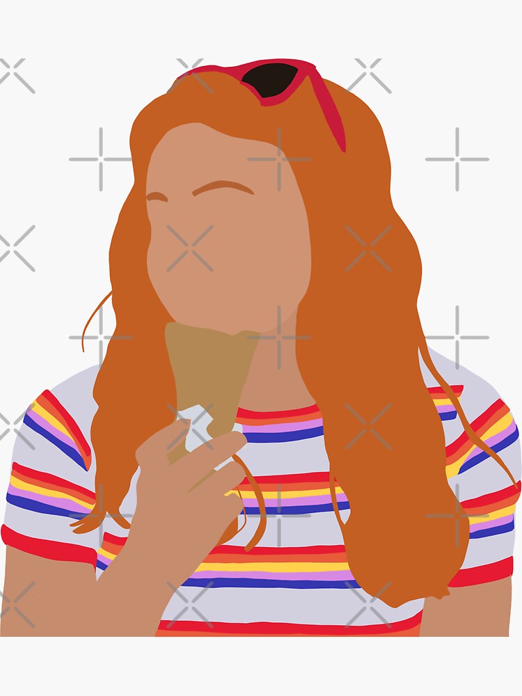 "stranger things, max" Sticker for Sale by ravidesignit | Redbubble