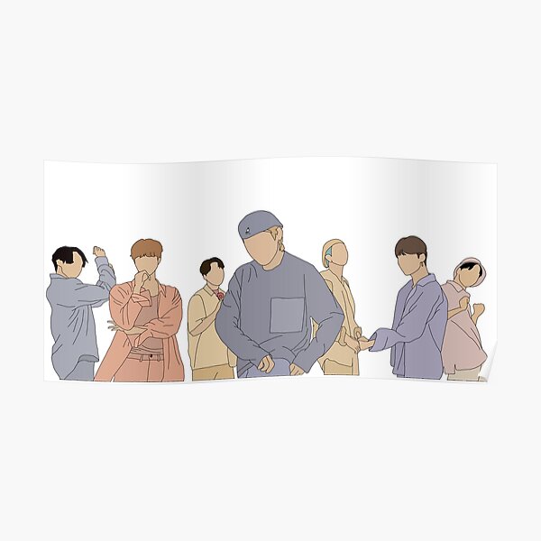 "Bangtan Dynamite pastel aesthetic " Poster for Sale by NoonaStudio ...