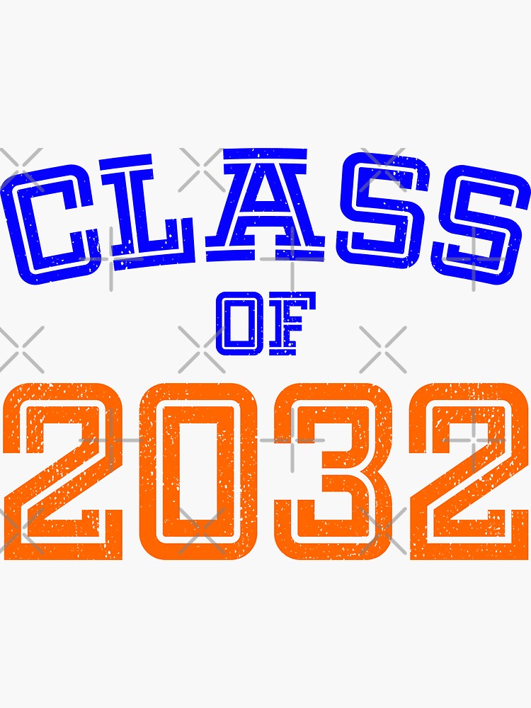 "Class Of 2032 Graduation Senior" Sticker by artworkbyrihen | Redbubble