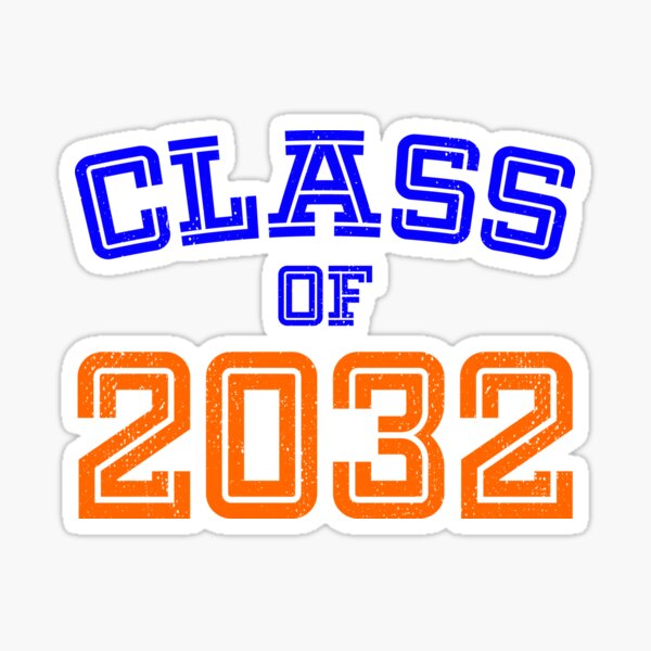 "Class Of 2032 Graduation Senior" Sticker by artworkbyrihen | Redbubble