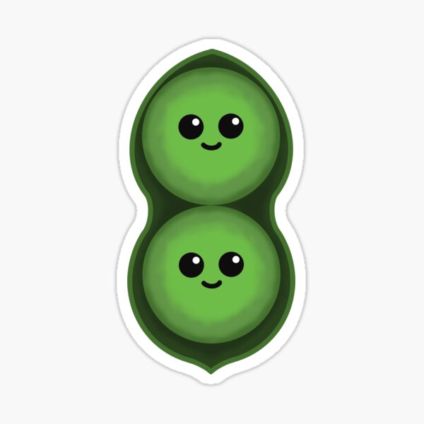 "Two Peas in a Pod" Sticker by Funful | Redbubble