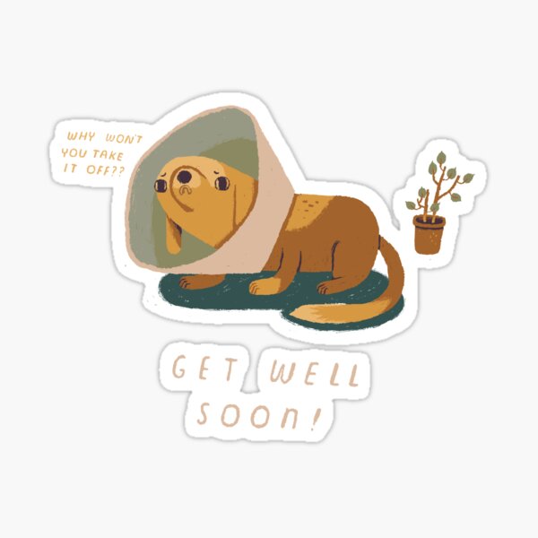 "get well soon" Sticker for Sale by louros | Redbubble