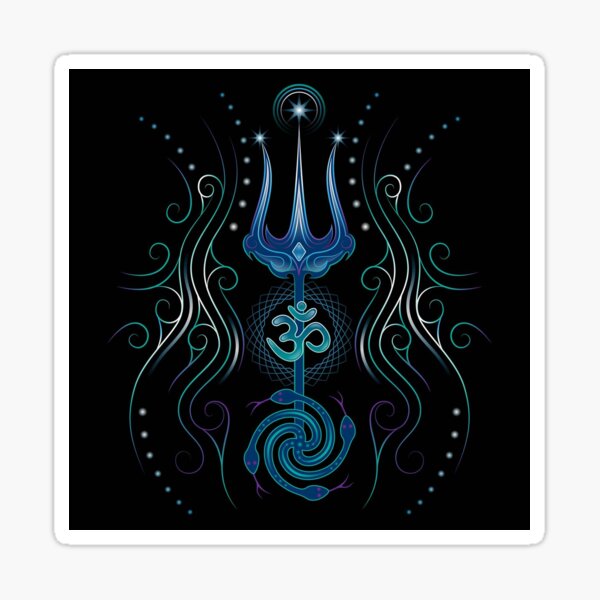 "Trishool, Adi yogi Tribal shiva" Sticker for Sale by DevisCreation ...