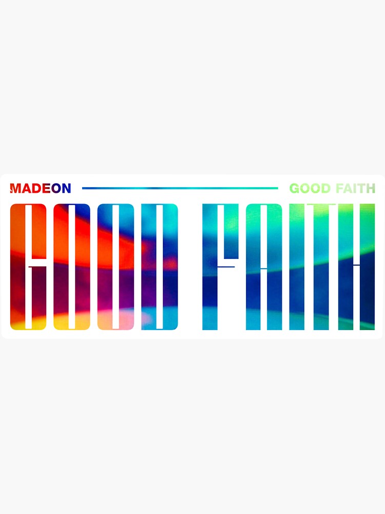 "Madeon Good Faith - Rainbow" Sticker for Sale by Made-On-Georgia ...