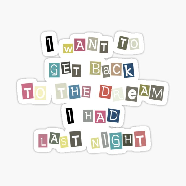 "Dream" Sticker for Sale by dmariaa | Redbubble