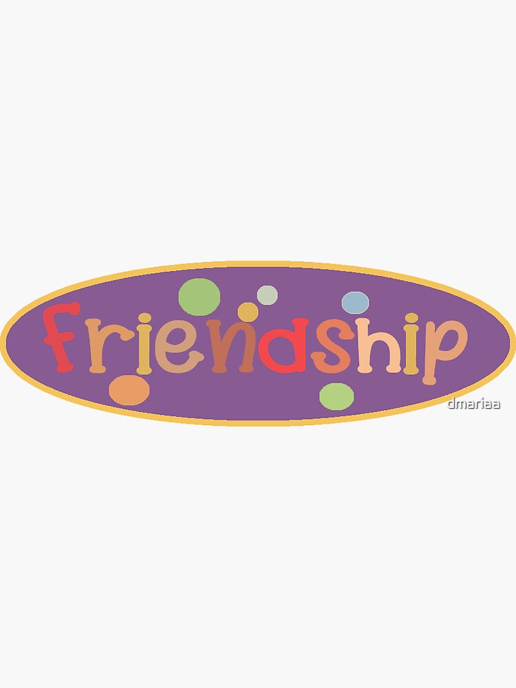 "Friendship" Sticker for Sale by dmariaa | Redbubble