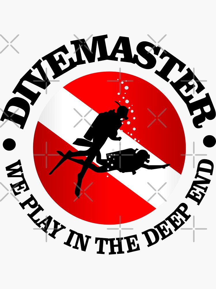 "Divemaster (rd)" Sticker for Sale by curranmorgan | Redbubble