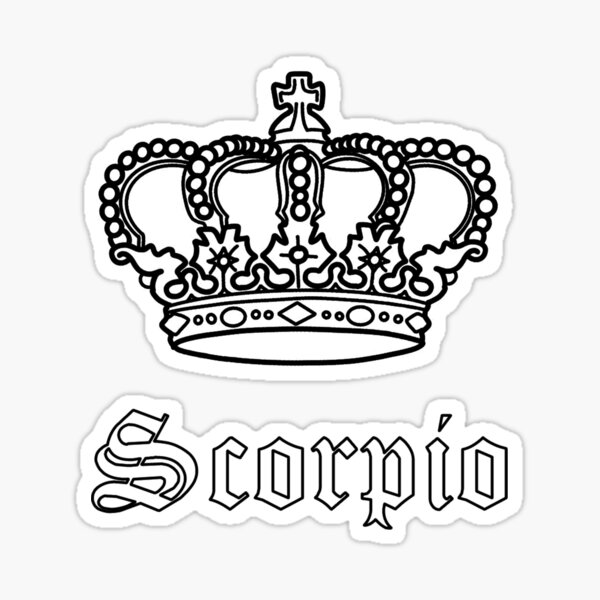 "Scorpio Crown" Sticker for Sale by CinnamonCocaine | Redbubble