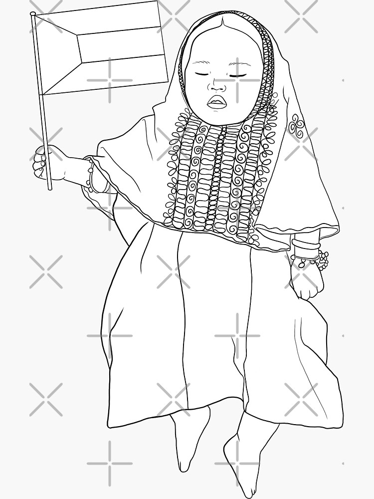 "Baby girl with Kuwaiti flag" Sticker for Sale by Guwwa from Kuwait ...