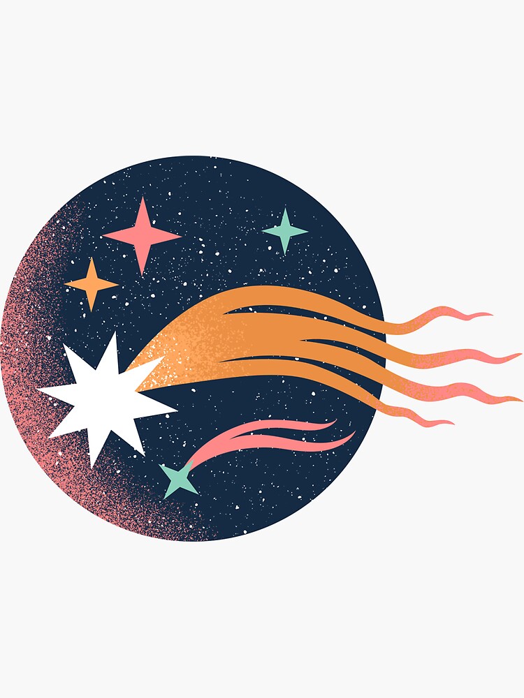 "Falling Star" Sticker by MysteryKit | Redbubble