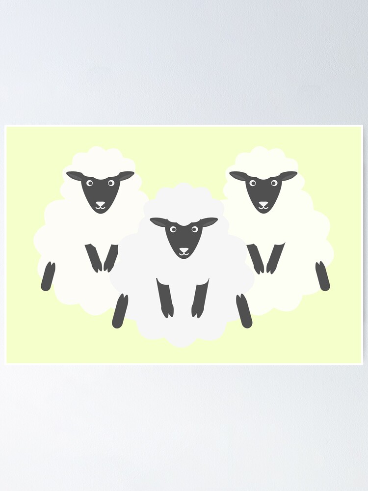 "sheep" Poster by hichako | Redbubble