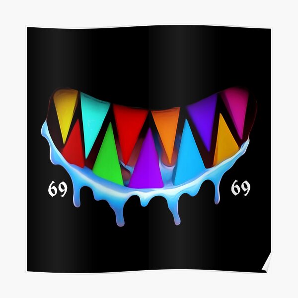 "6ix9ine shark teeth colorful " Poster by Nishad4 | Redbubble