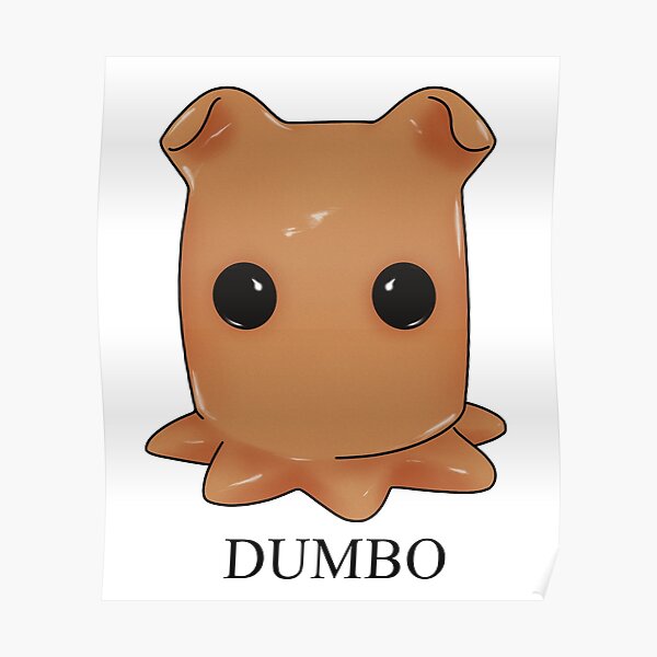 "Orange Dumbo Octopus" Poster for Sale by IceTouched | Redbubble