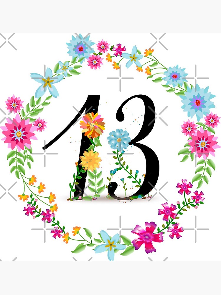 Lámina fotográfica «Floral Número 13 Trece» de BleuSky | Redbubble