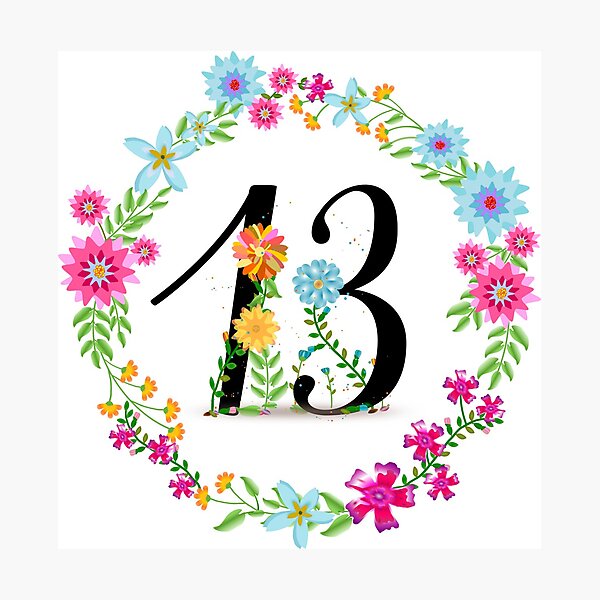 Lámina fotográfica «Floral Número 13 Trece» de BleuSky | Redbubble
