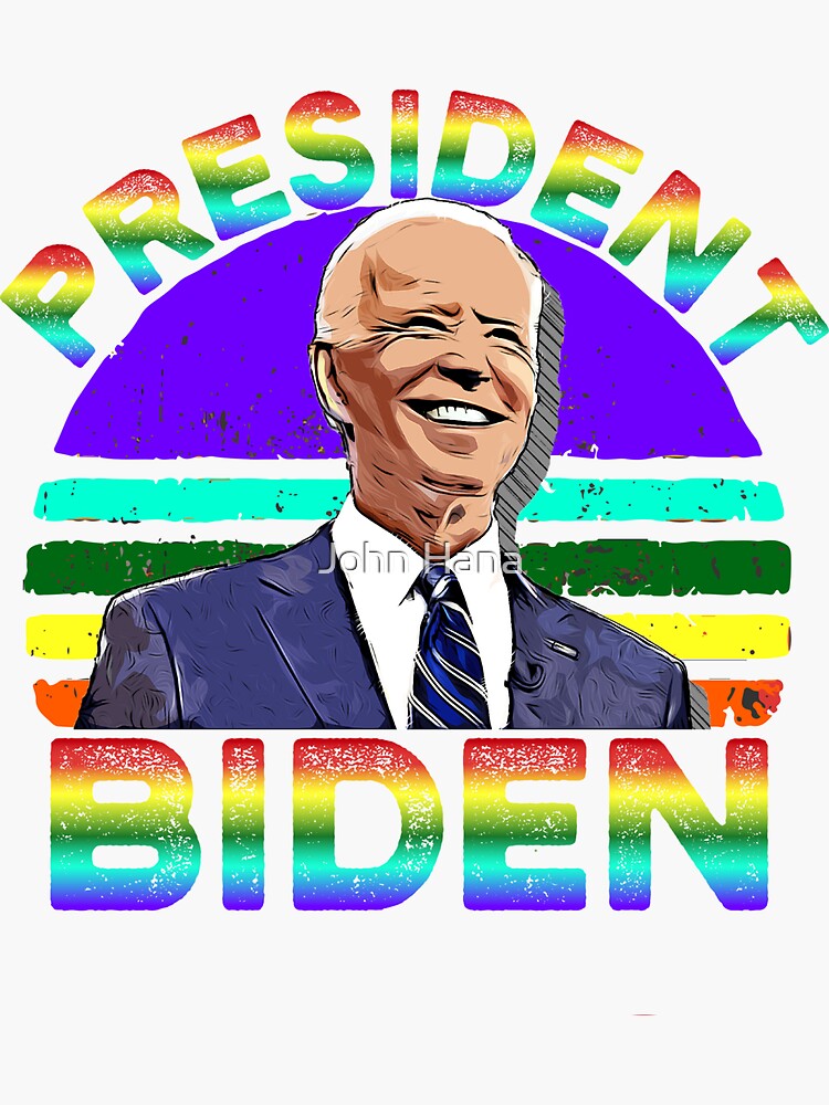 "Joe Biden Pride rainbow" Sticker by sirius-12456 | Redbubble