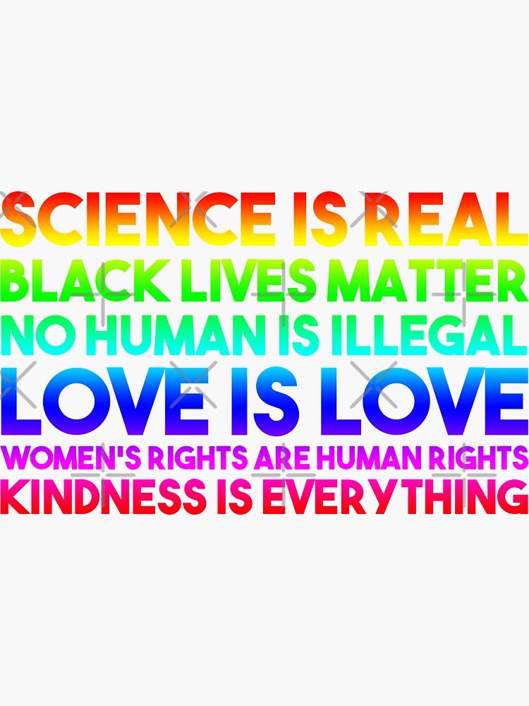 "science is real RAINBOW EDITION" Sticker for Sale by thehollowpoint ...