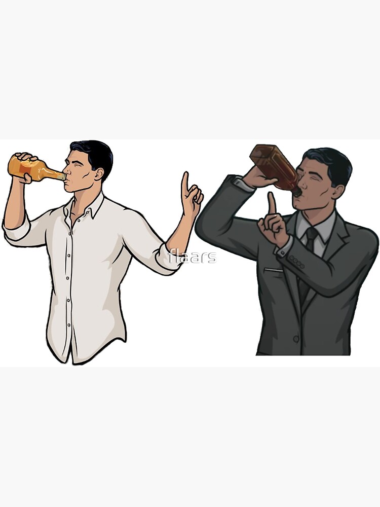 "Archer Drinking Finger Up Making Other Archer Wait Funny" Poster by ...