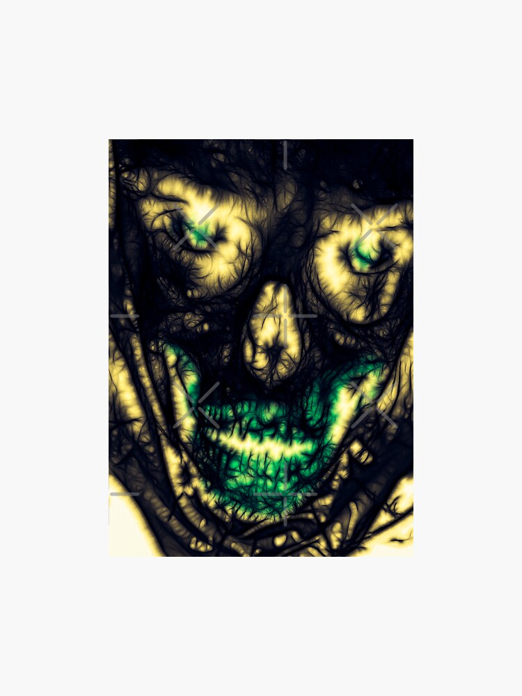 "Evil Skull Face" Sticker for Sale by BlendedArts | Redbubble