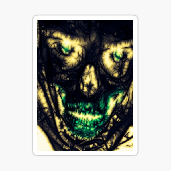 "Evil Skull Face" Sticker for Sale by BlendedArts | Redbubble