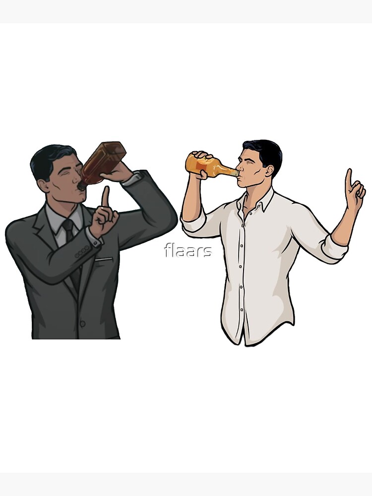 "Archer Drinking Finger Up Making Other Archer Wait Funny" Mounted ...
