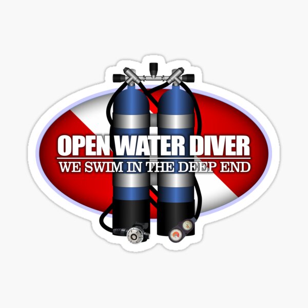 "Open Water Diver (ST)" Sticker for Sale by curranmorgan | Redbubble