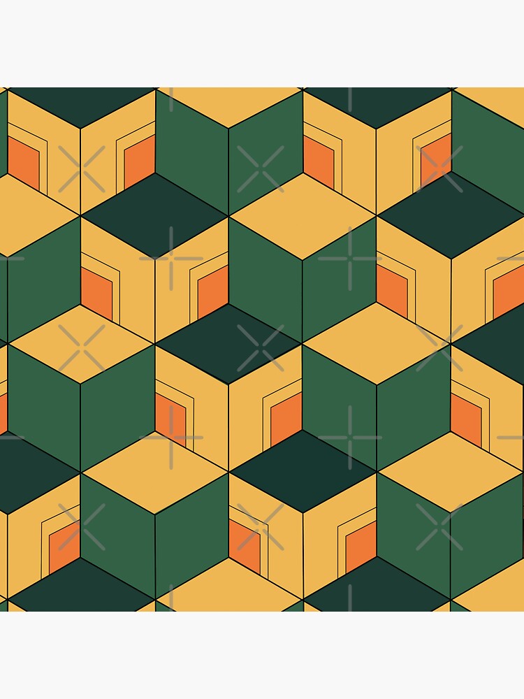 "Sabito classic kimono pattern Demon Slayer Kimetsu no Yaiba" Sticker ...