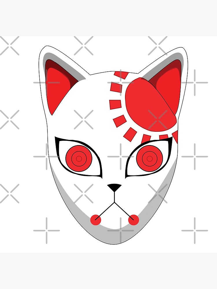 "Tanjiro fox (kitsune) face full mask alt ed from Demon Slayer Kimetsu ...
