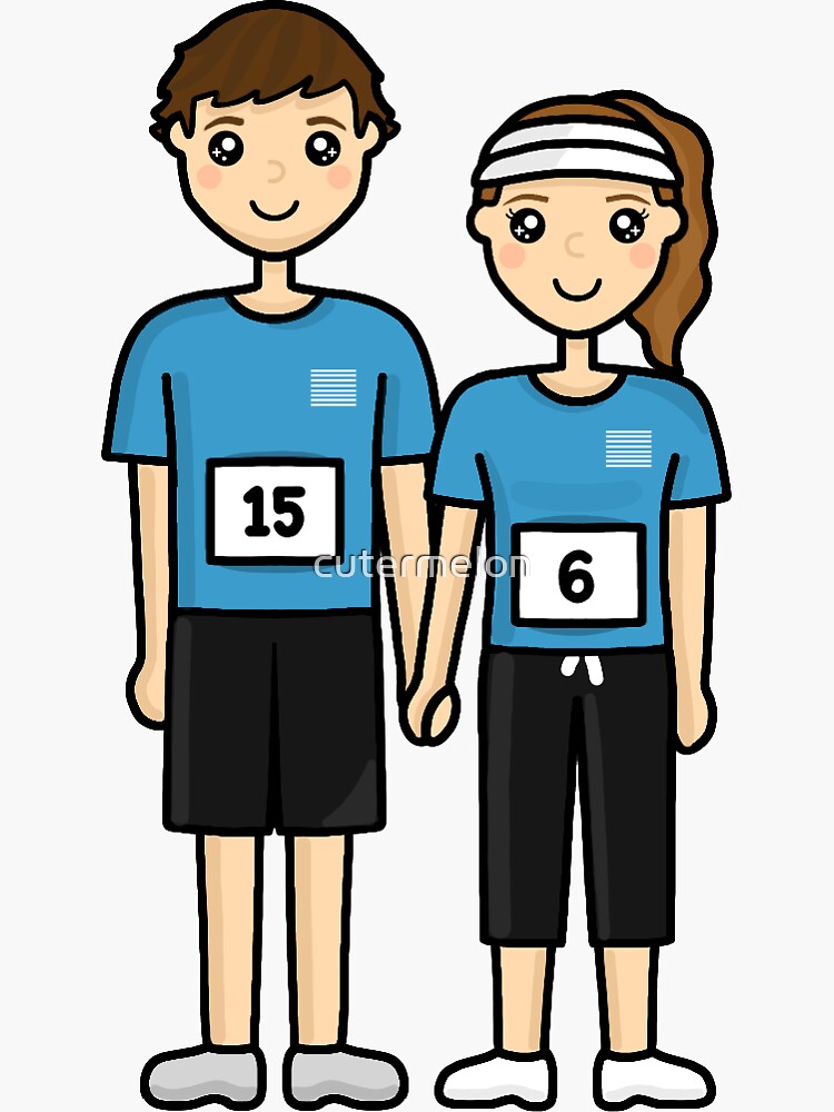 "The Office Jim & Pam Fun Run" Sticker for Sale by cutermelon | Redbubble