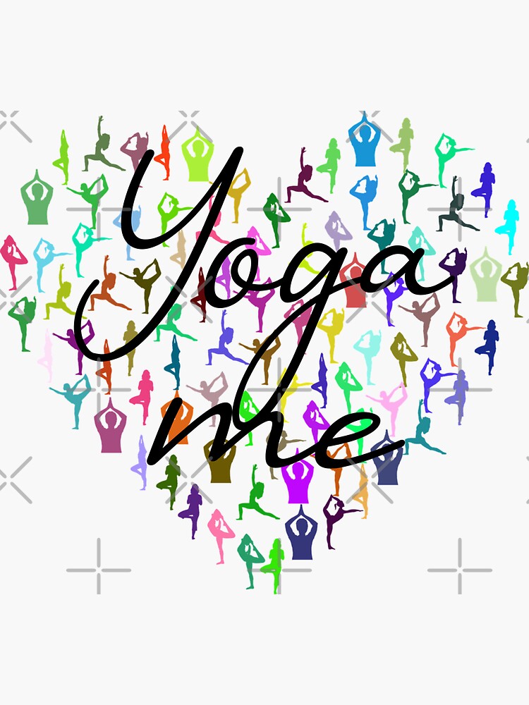 "Yoga me asanas gift" Sticker for Sale by MaHe64 | Redbubble