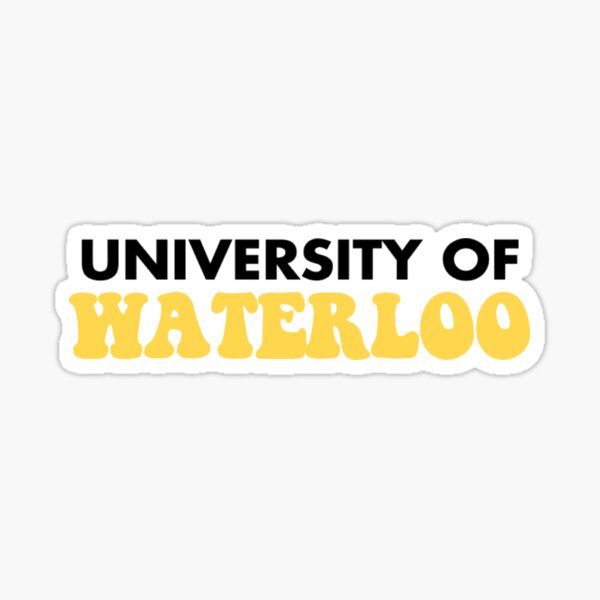 "University of Waterloo" Sticker for Sale by pxxxdise | Redbubble