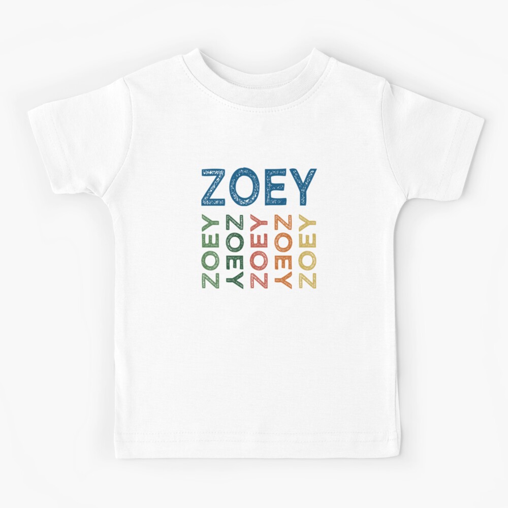 "Zoey Cute Colorful" Kids T-Shirt for Sale by wordytype | Redbubble