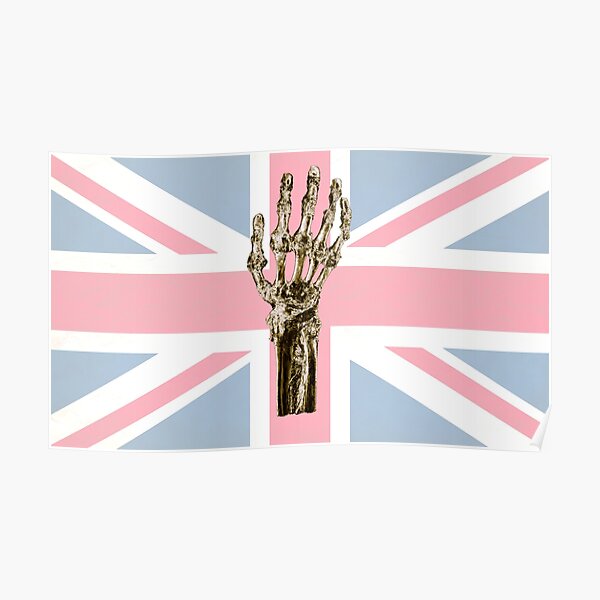 "Human Hand - Gold - Union Jack Background" Poster for Sale by ...