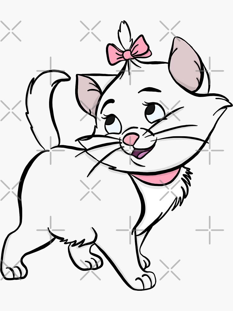 "Pretty Kitty Marie" Sticker for Sale by emroccs | Redbubble