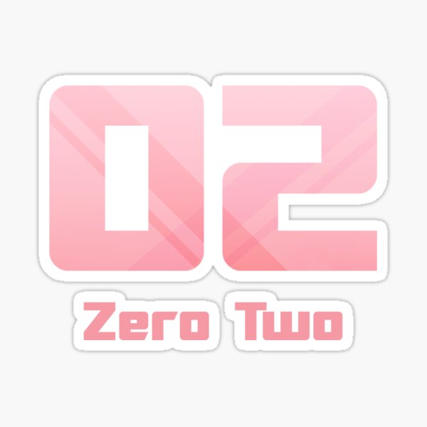 "Zero Two 02 DITF - Pastel Plaid, Light Pink Blue Red" Sticker by ...