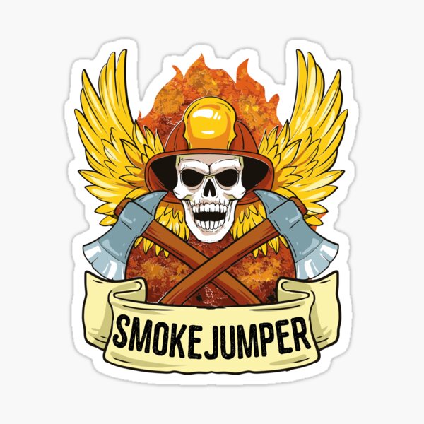 "Smokejumper Firefighter Symbol Fire devil " Sticker for Sale by ...