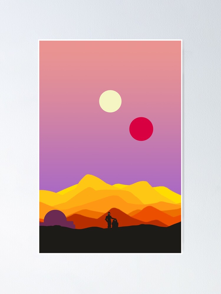 "tatooine sunset" Poster for Sale by harrypotter394 | Redbubble