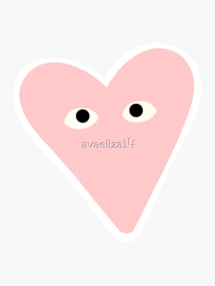 "Pink heart face" Sticker by avaeliza14 | Redbubble