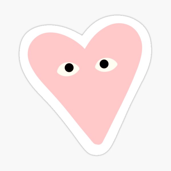 "Pink heart face" Sticker by avaeliza14 | Redbubble