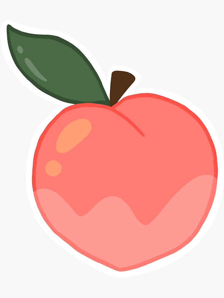 "cute peach sticker" Sticker by molls-stickers | Redbubble