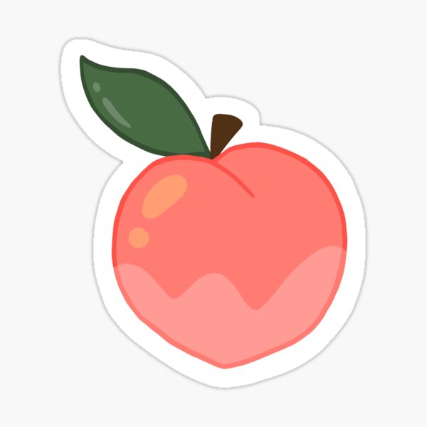 "cute peach sticker" Sticker by molls-stickers | Redbubble