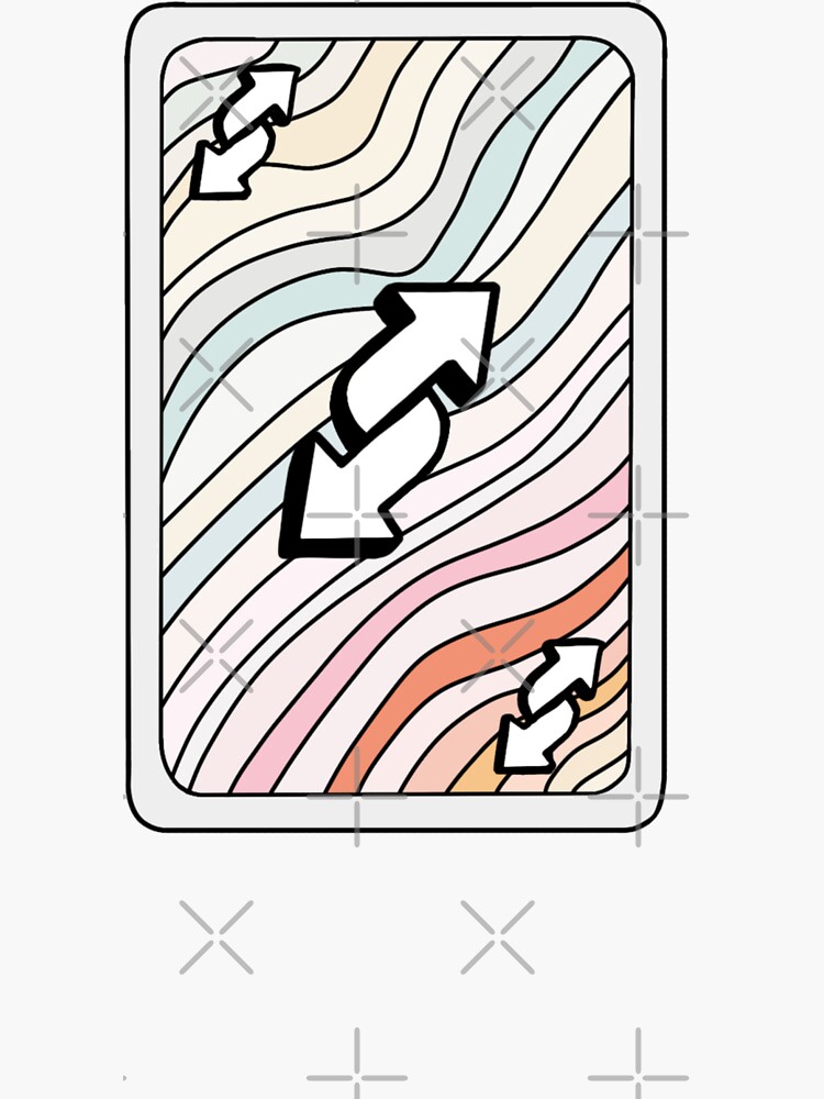 "Pastel Uno Reverse card" Sticker for Sale by evijaaa | Redbubble