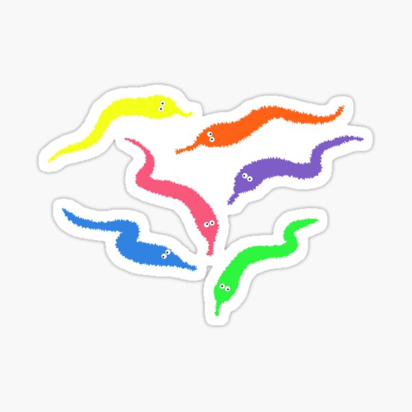 "Worm On A String Illustration" Sticker by melisapink | Redbubble