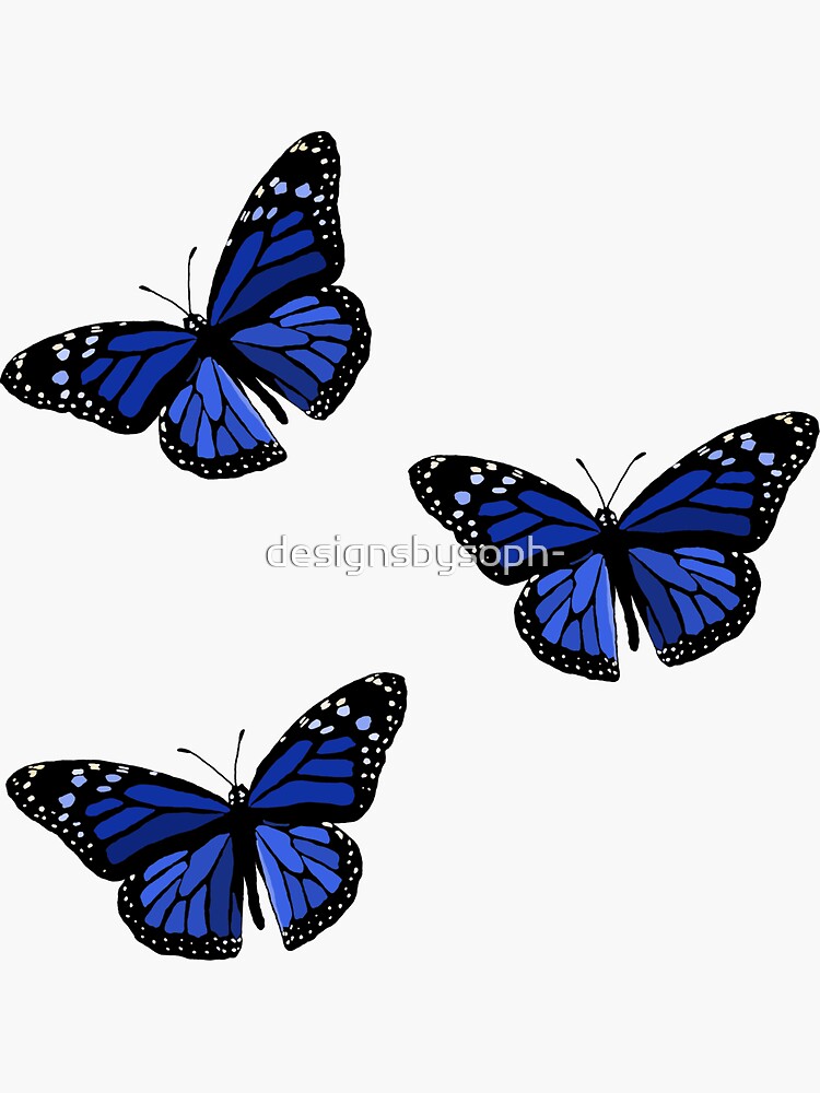 Pegatina «paquete de pegatinas de mariposas azules» de designsbysoph ...